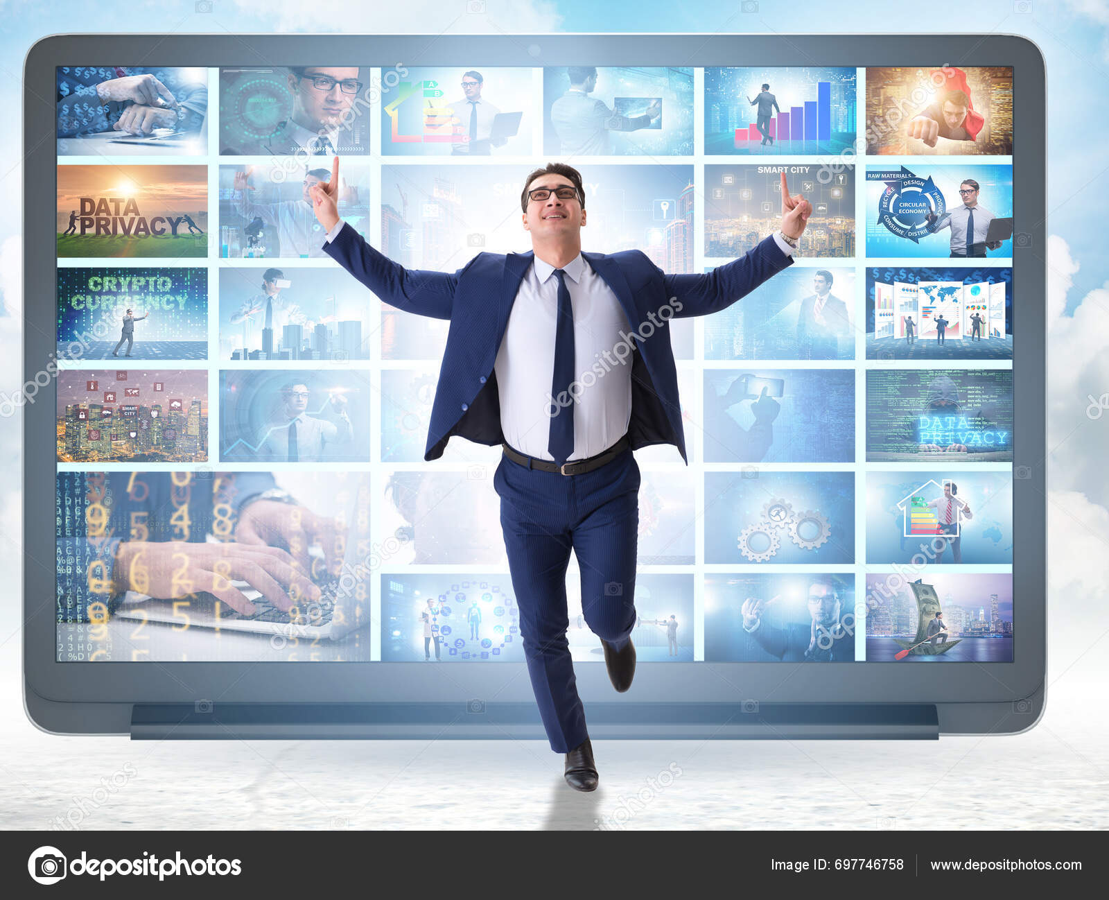 Many Different Images Video Streaming Concept — Stock Photo © Elnur ...