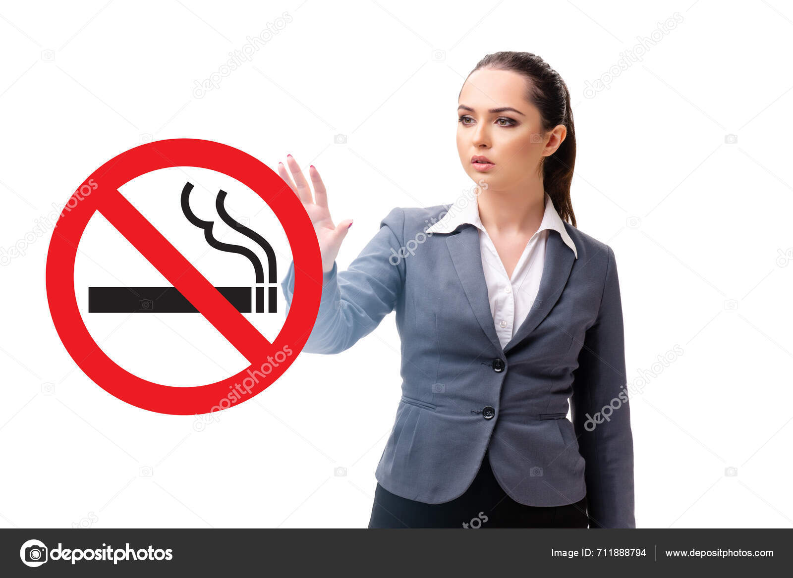 Smoking Concept Antismoking Logo — Stock Photo © Elnur_ #711888794