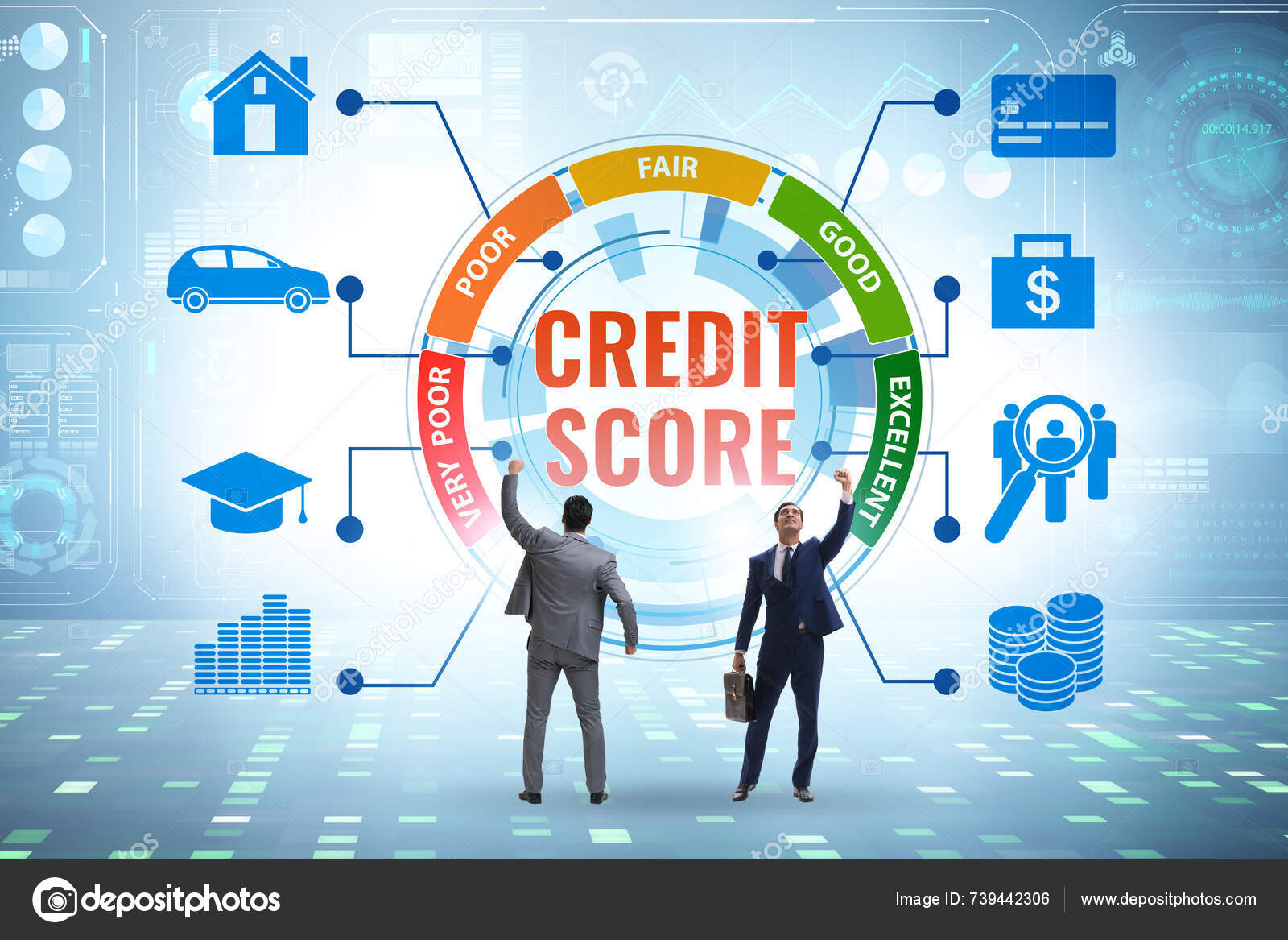 Credit Score Concept Businessman — Stock Photo © Elnur_ #739442306