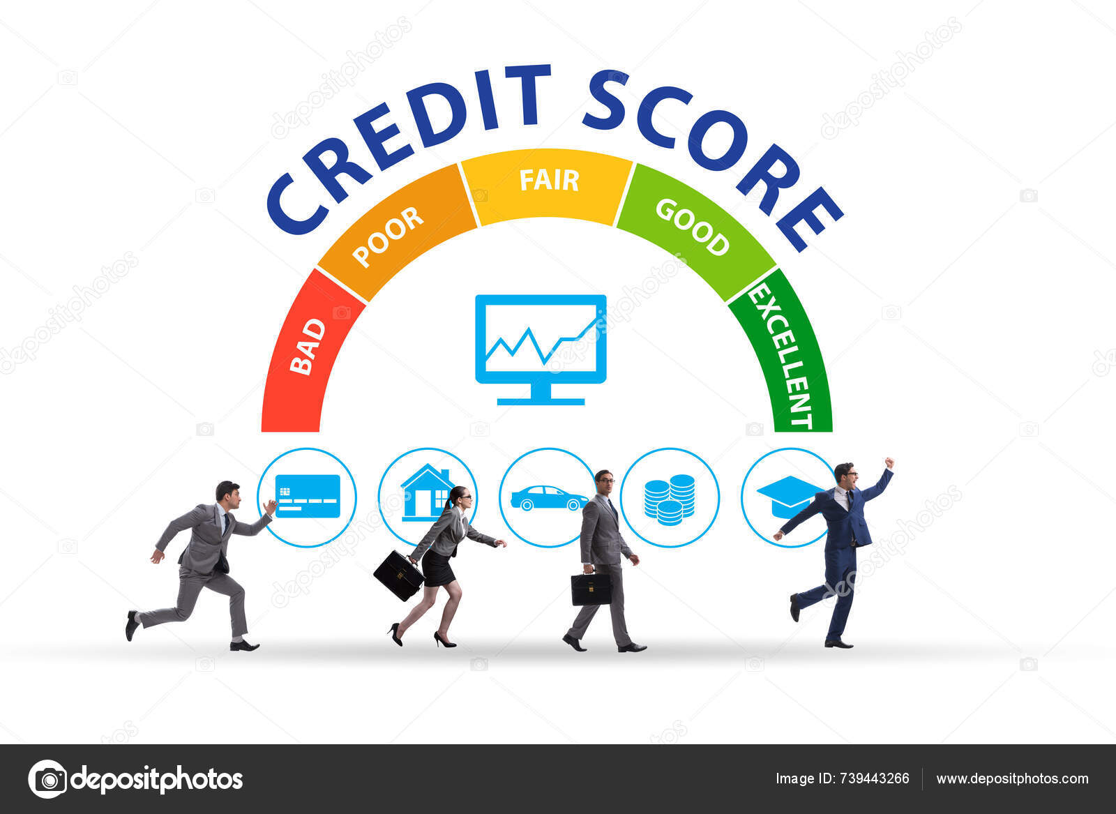 Credit Score Concept Businessman — Stock Photo © Elnur_ #739443266