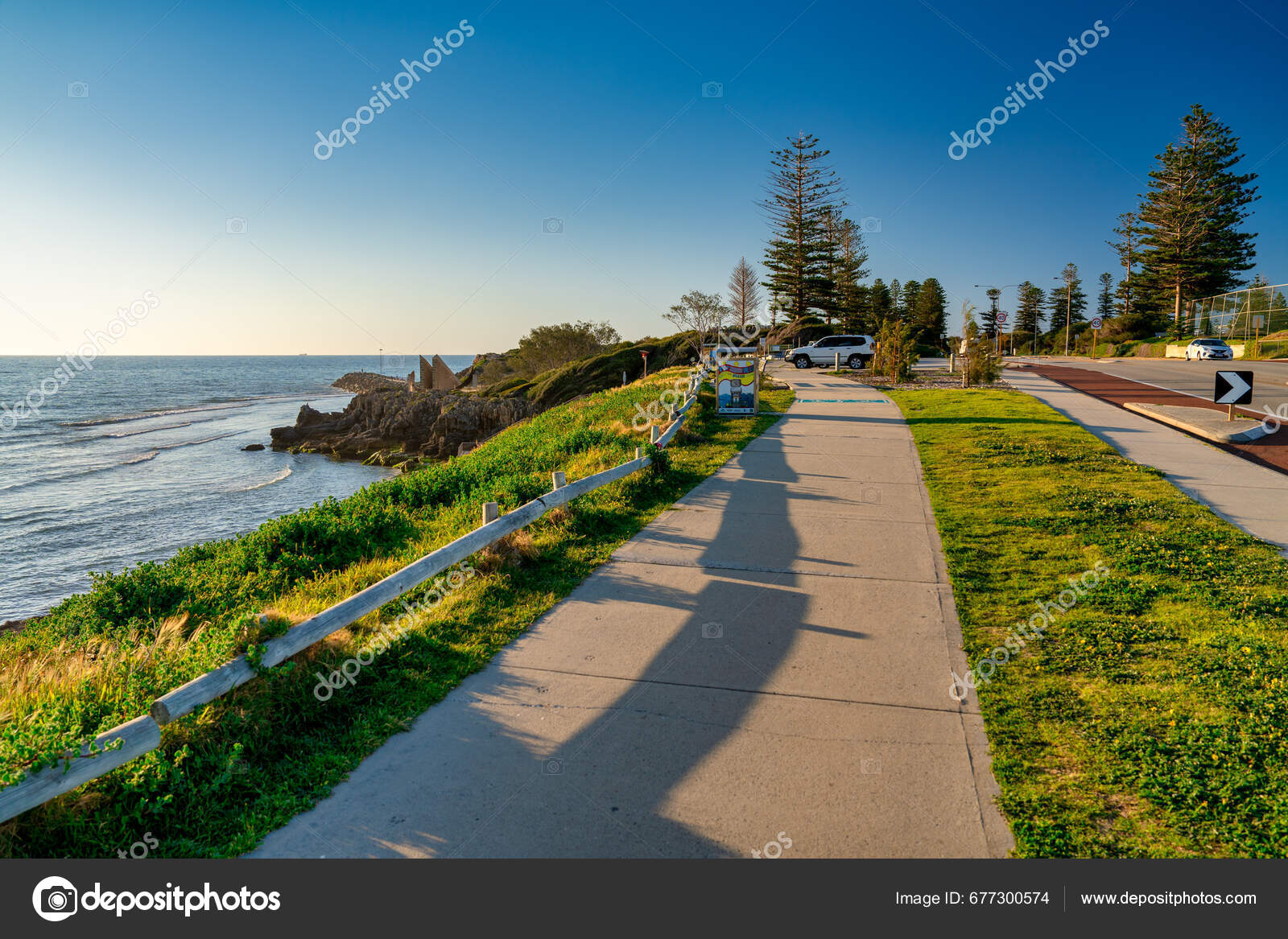 Perth Australia September 2023 Cottesloe Beach Coastline Sunset — Stock ...