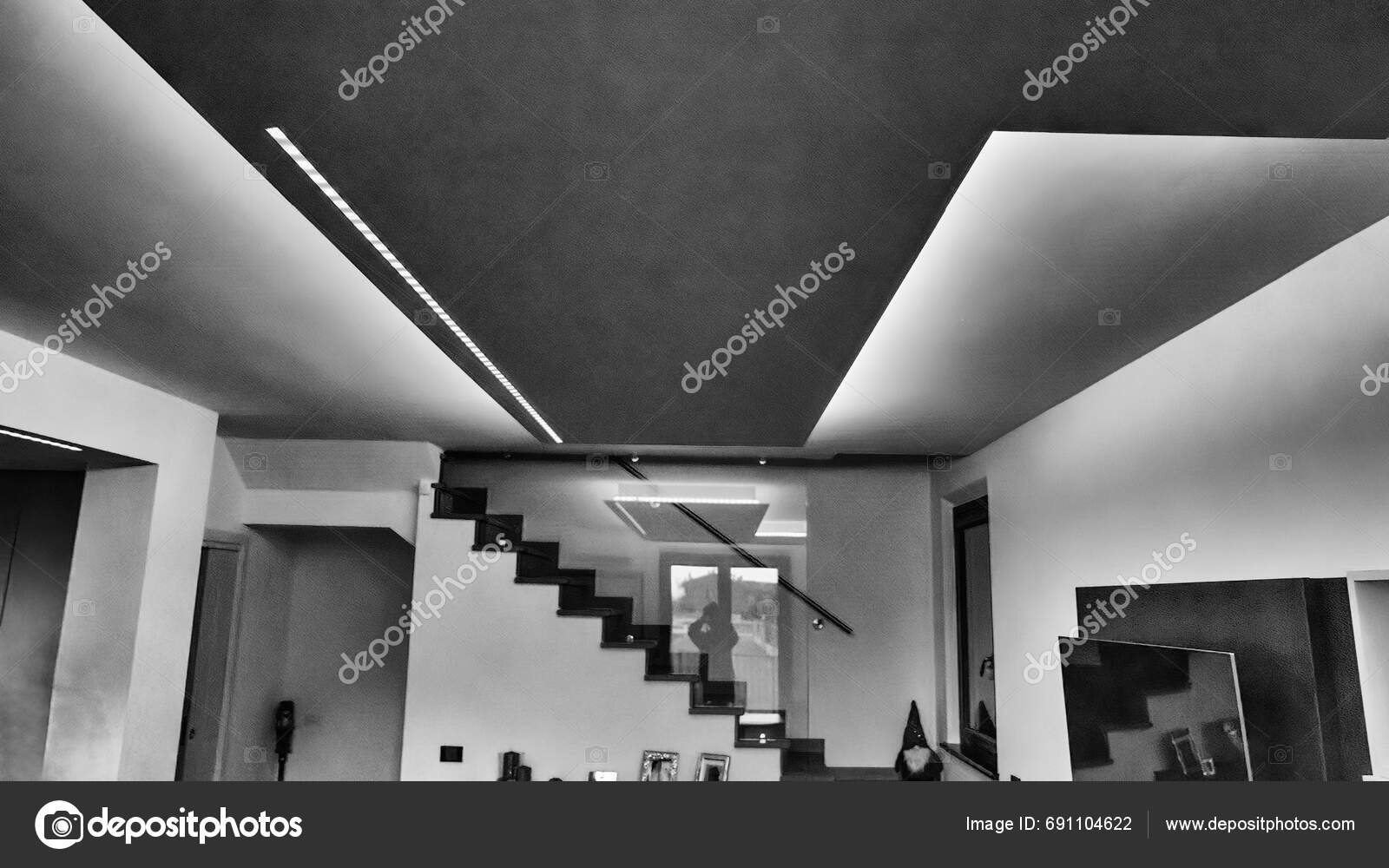 Colorful Led Lights Illuminate Modern Tavern Light Games — Stock Photo ...