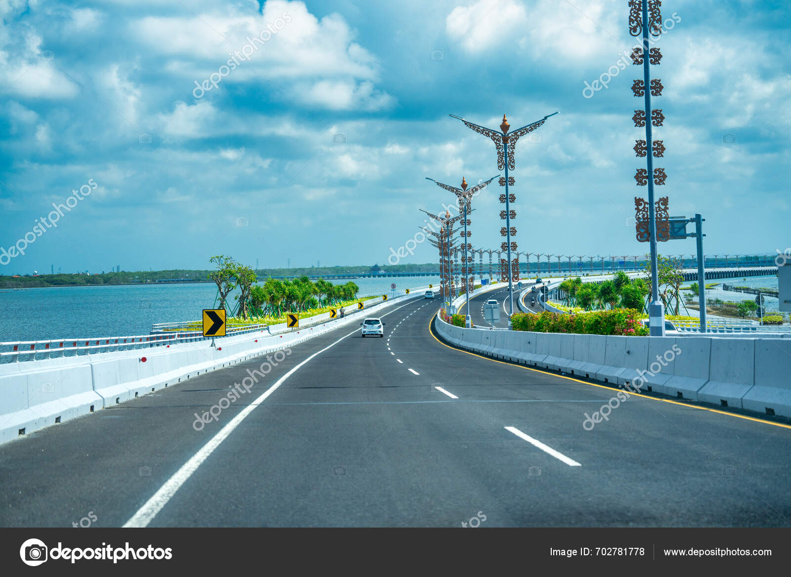 Bali Indonesia Jalan Tol Bali Mandara Bridge Ocean — Stock Photo ...