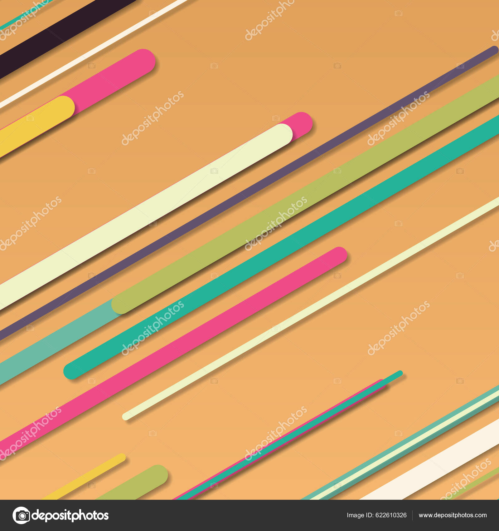 Random Color Flowing Stripe Lines Illustration Stock Vector by ©Yuriy ...