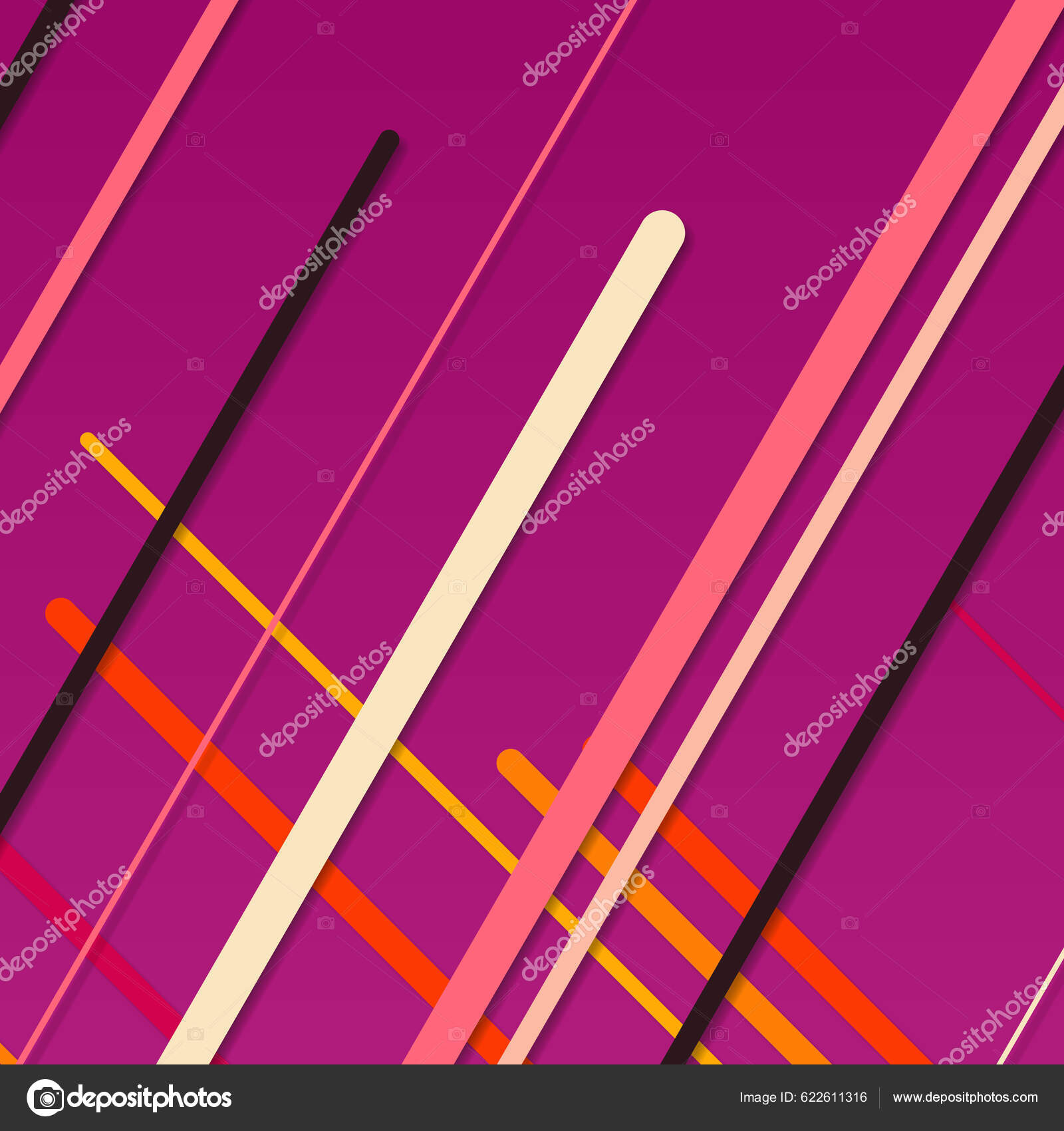 Random Color Flowing Stripe Lines Illustration Stock Vector Image by ...