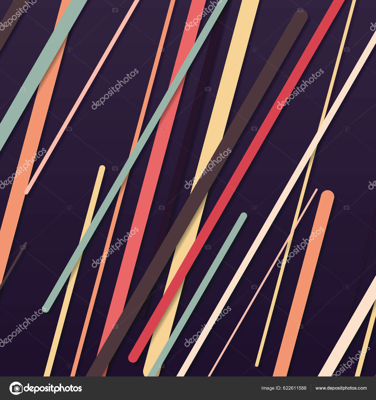 Random Color Flowing Stripe Lines Illustration Stock Vector by ©Yuriy ...