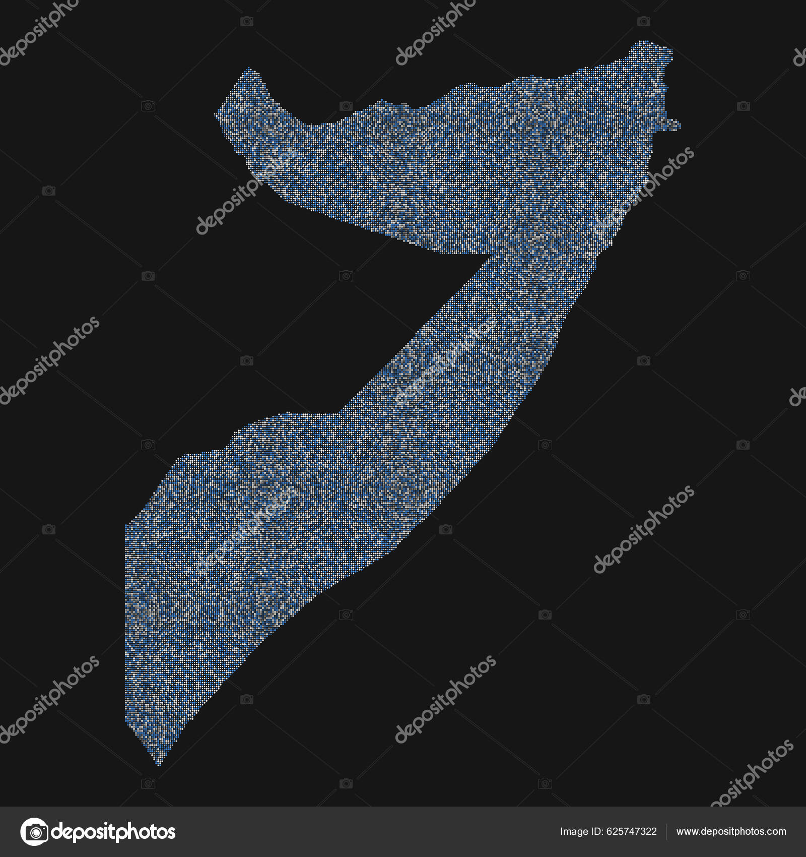 Somalia Silhouette Pixelated Pattern Illustration Stock Vector by ...