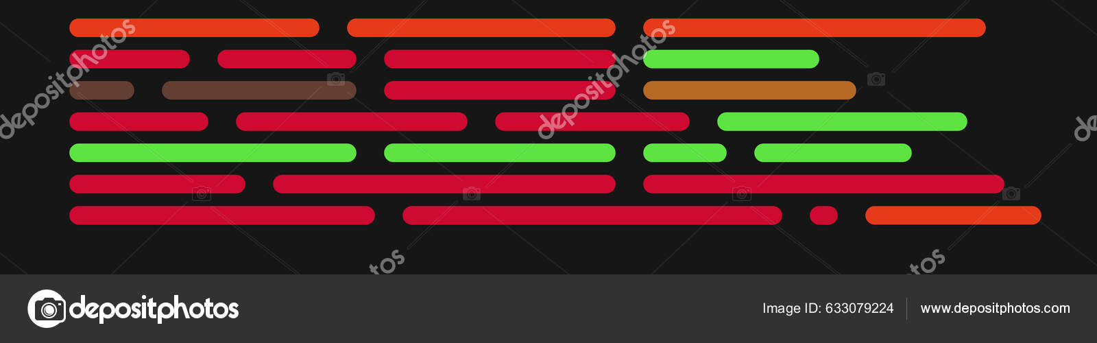 Code Screen Vector Illustration Flat Cartoon Coding Lines Simulation ...