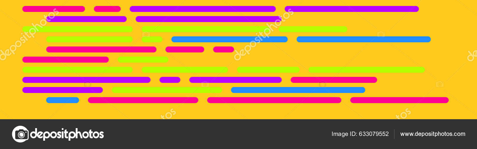 Code Screen Vector Illustration Flat Cartoon Coding Lines Simulation ...