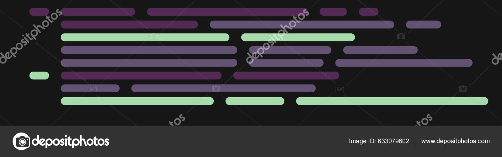 Code Screen Vector Illustration Flat Cartoon Coding Lines Simulation Stock Vector By ©yuriy