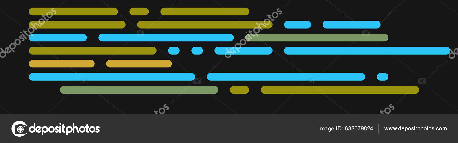 Code Screen Vector Illustration Flat Cartoon Coding Lines Simulation ...