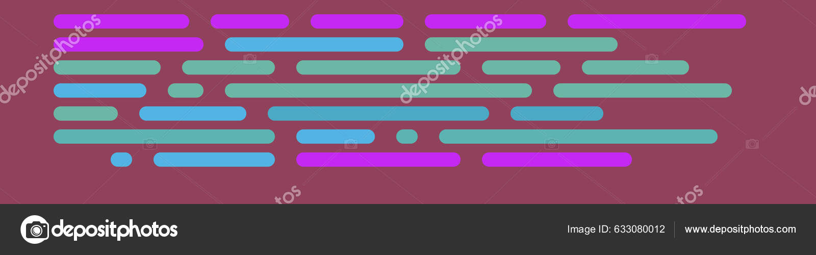 Code Screen Vector Illustration Flat Cartoon Coding Lines Simulation ...