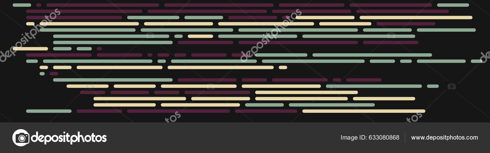 Code Screen Vector Illustration Flat Cartoon Coding Lines Simulation ...