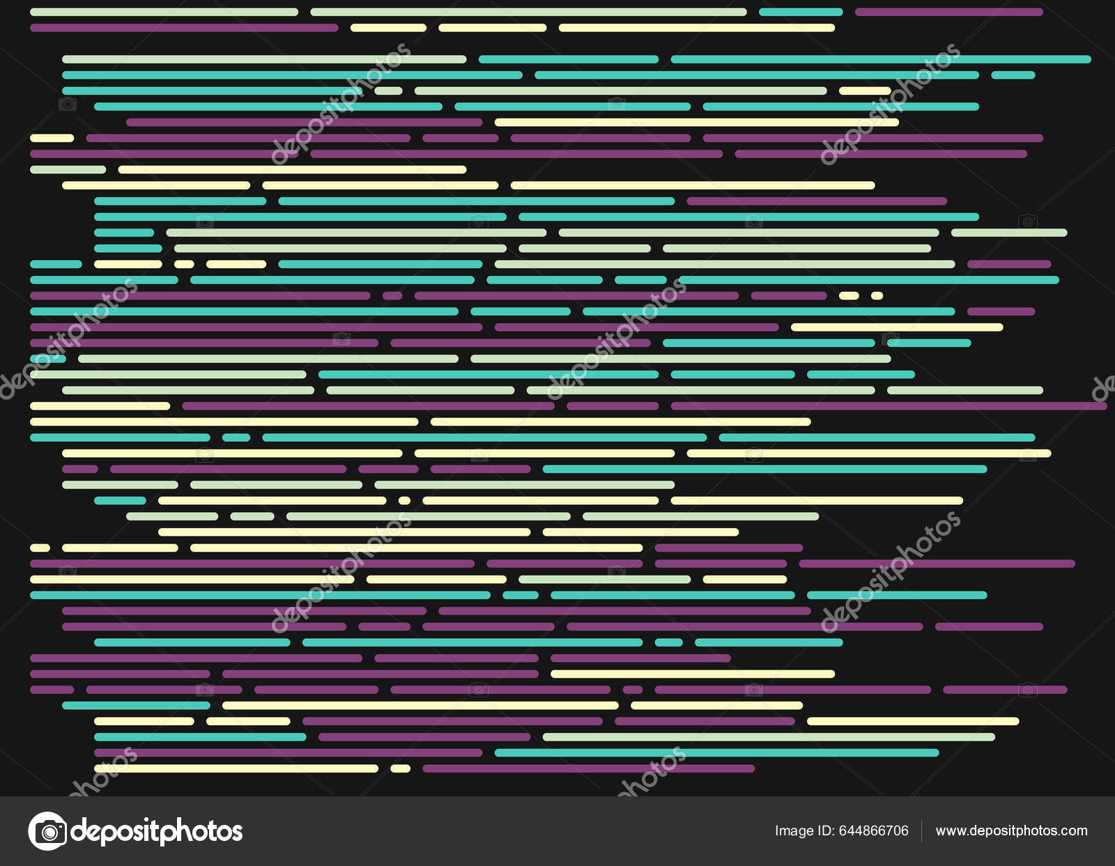 Code Screen Vector Illustration Flat Cartoon Coding Lines Simulation ...