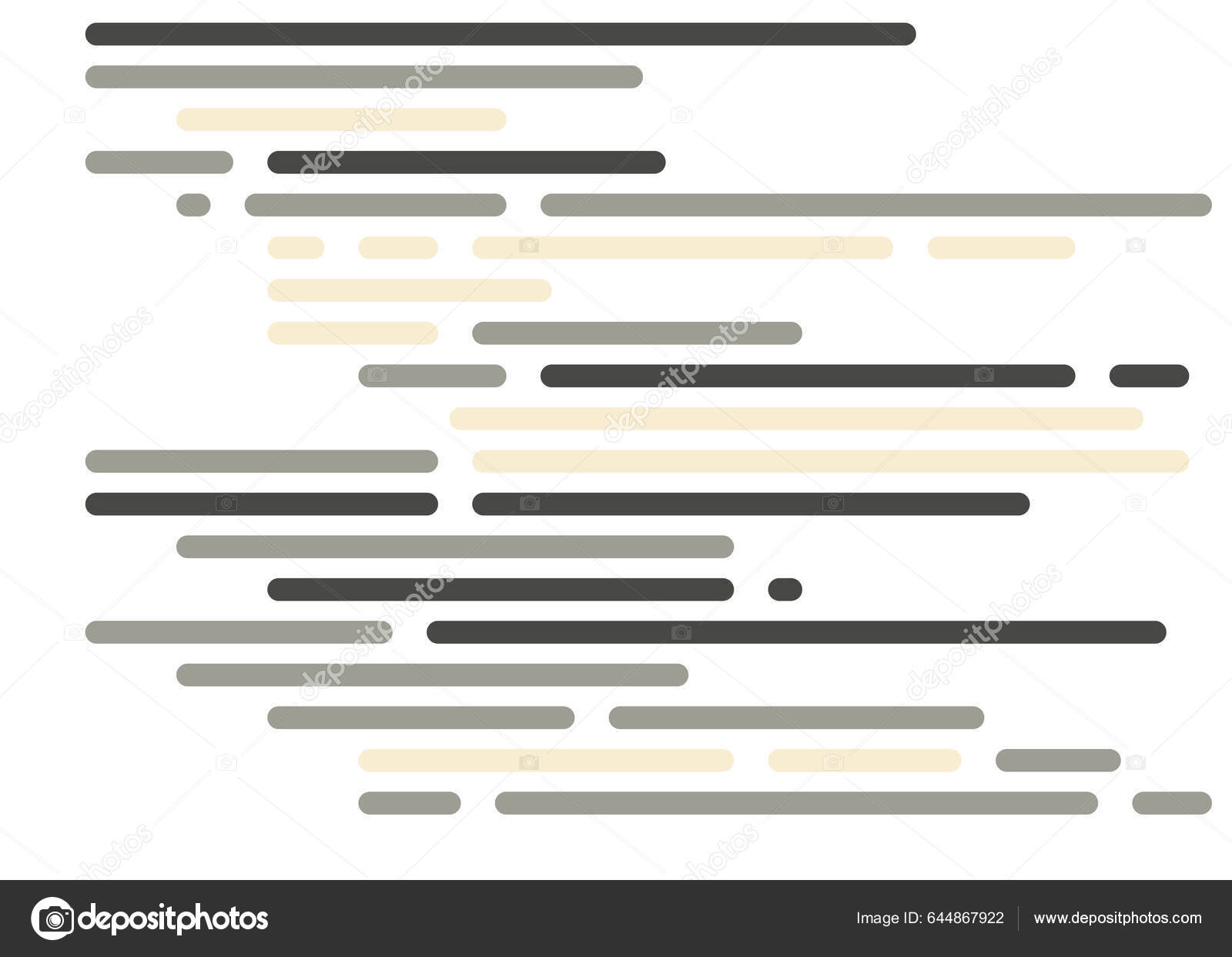Code Screen Vector Illustration Flat Cartoon Coding Lines Simulation Stock Vector By ©yuriy