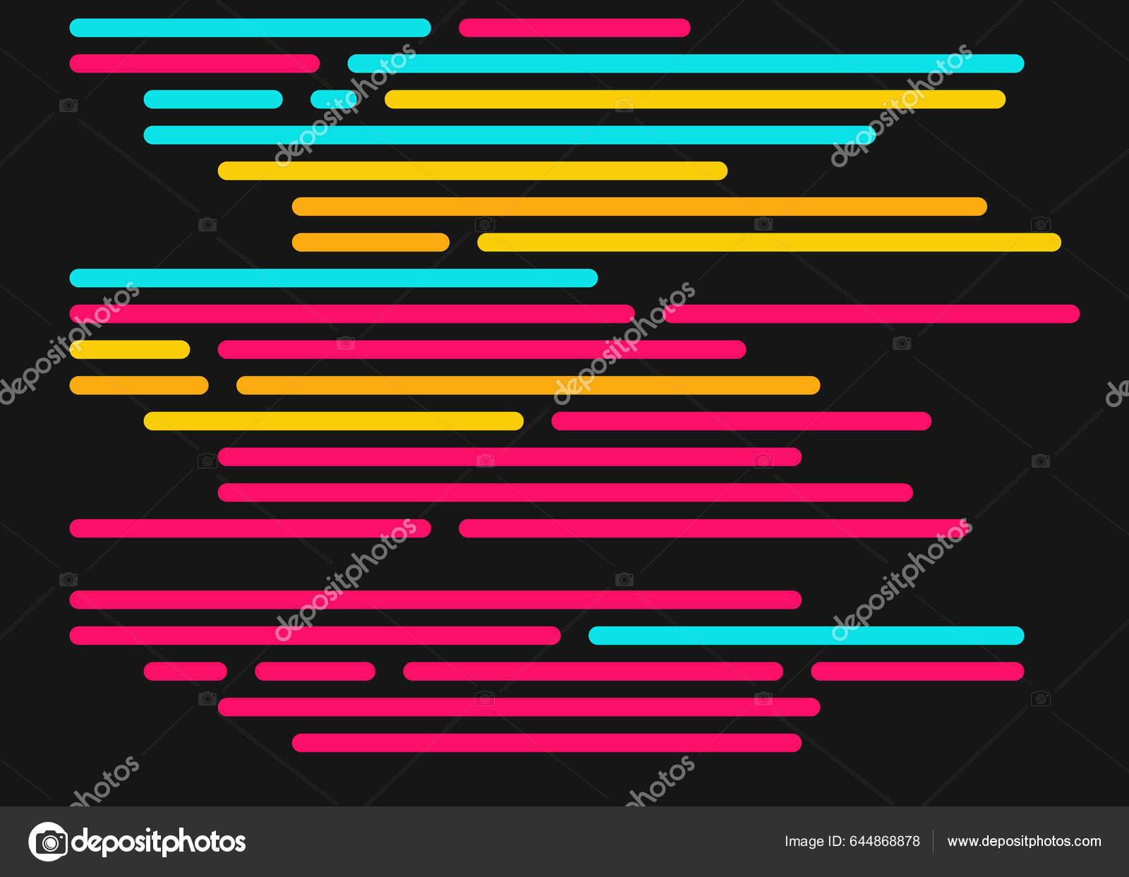 Code Screen Vector Illustration Flat Cartoon Coding Lines Simulation Stock Vector By ©yuriy