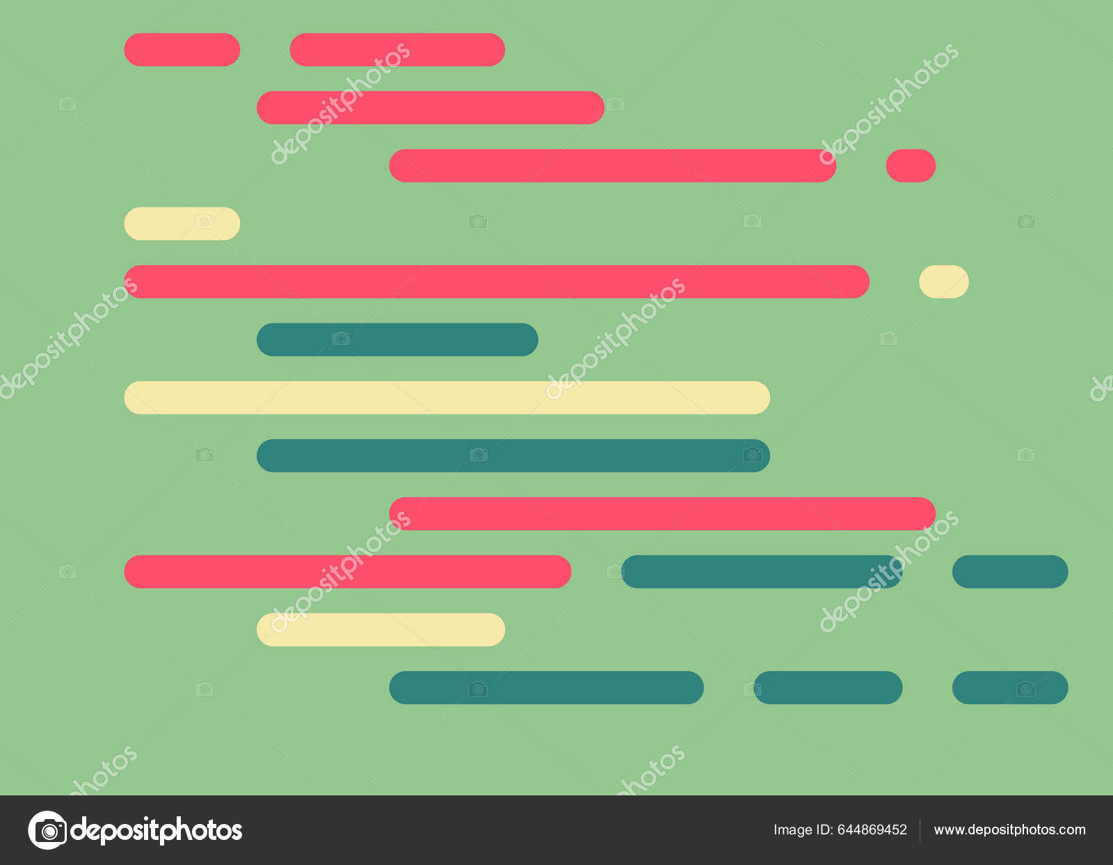 Code Screen Vector Illustration Flat Cartoon Coding Lines Simulation ...