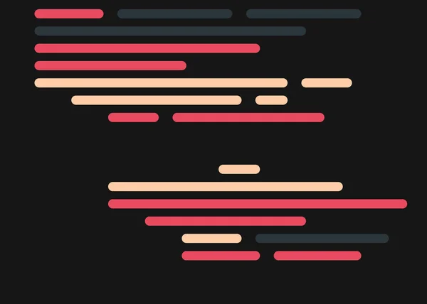 Code Screen Vector Illustration Flat Cartoon Coding Lines Simulation ...