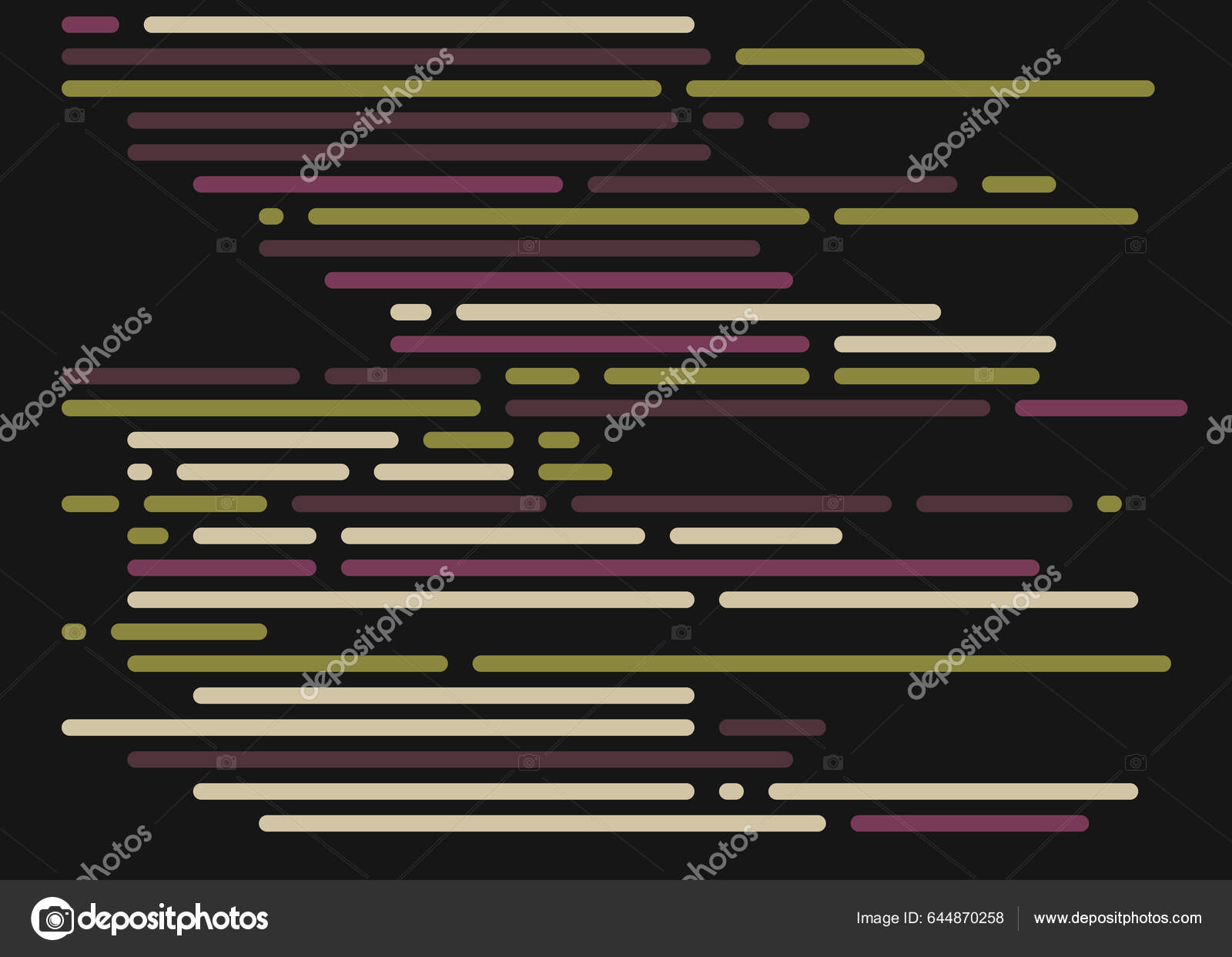 Code Screen Vector Illustration Flat Cartoon Coding Lines Simulation Stock Vector By ©yuriy