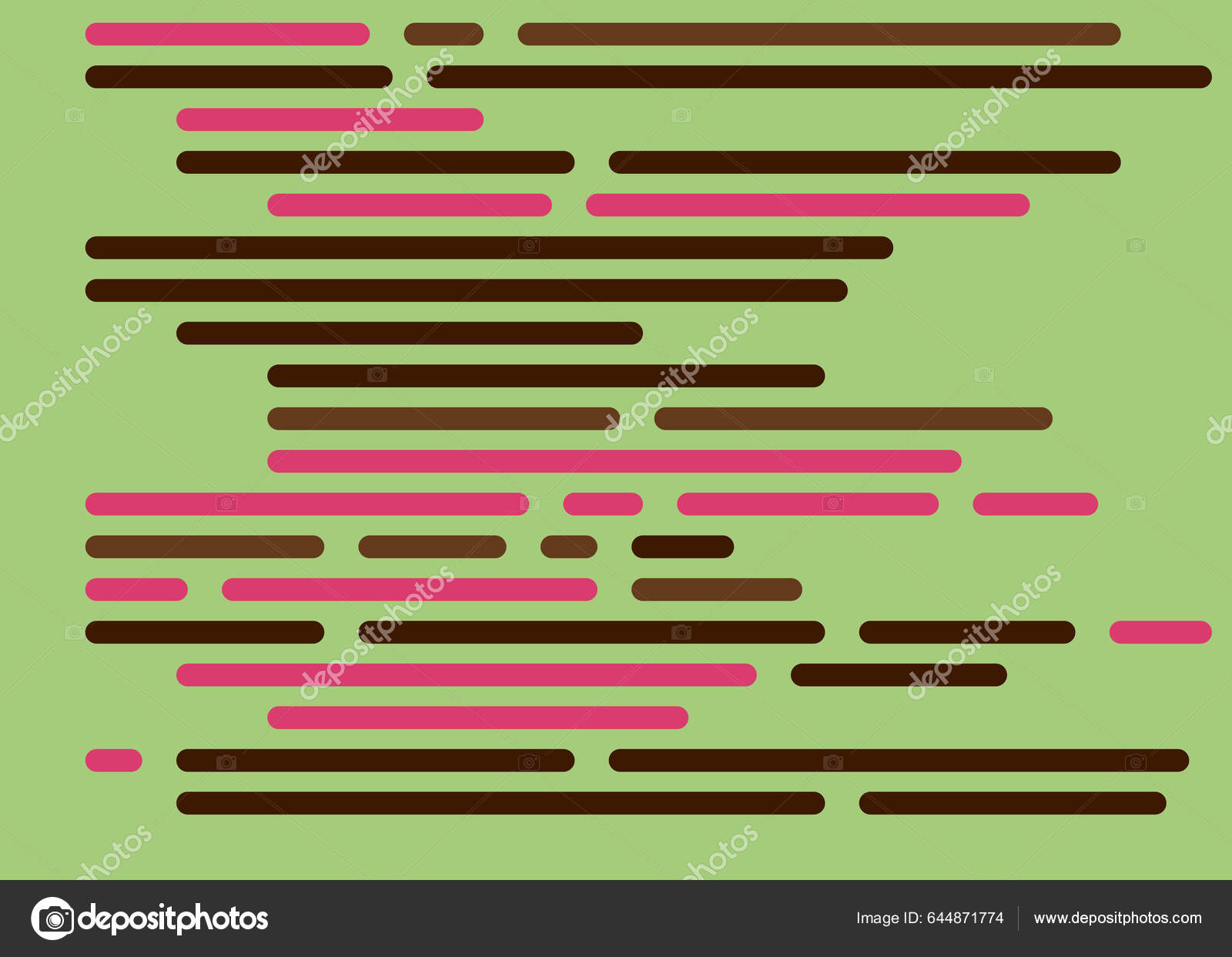 Code Screen Vector Illustration Flat Cartoon Coding Lines Simulation ...