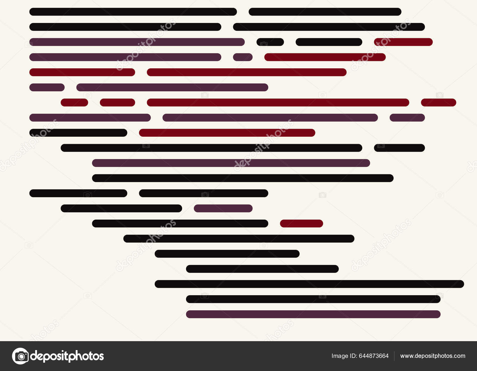 Code Screen Vector Illustration Flat Cartoon Coding Lines Simulation ...