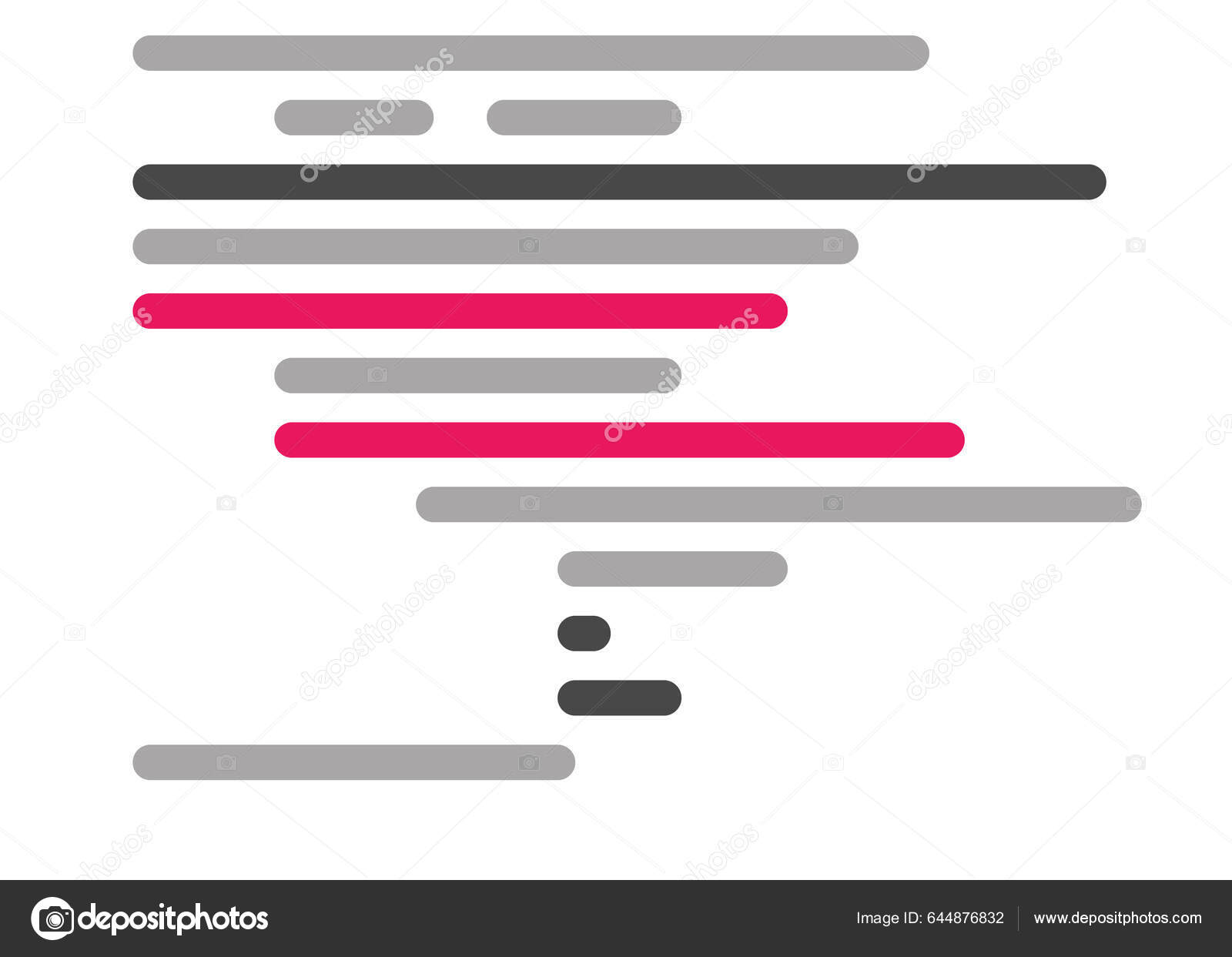 Code Screen Vector Illustration Flat Cartoon Coding Lines Simulation ...