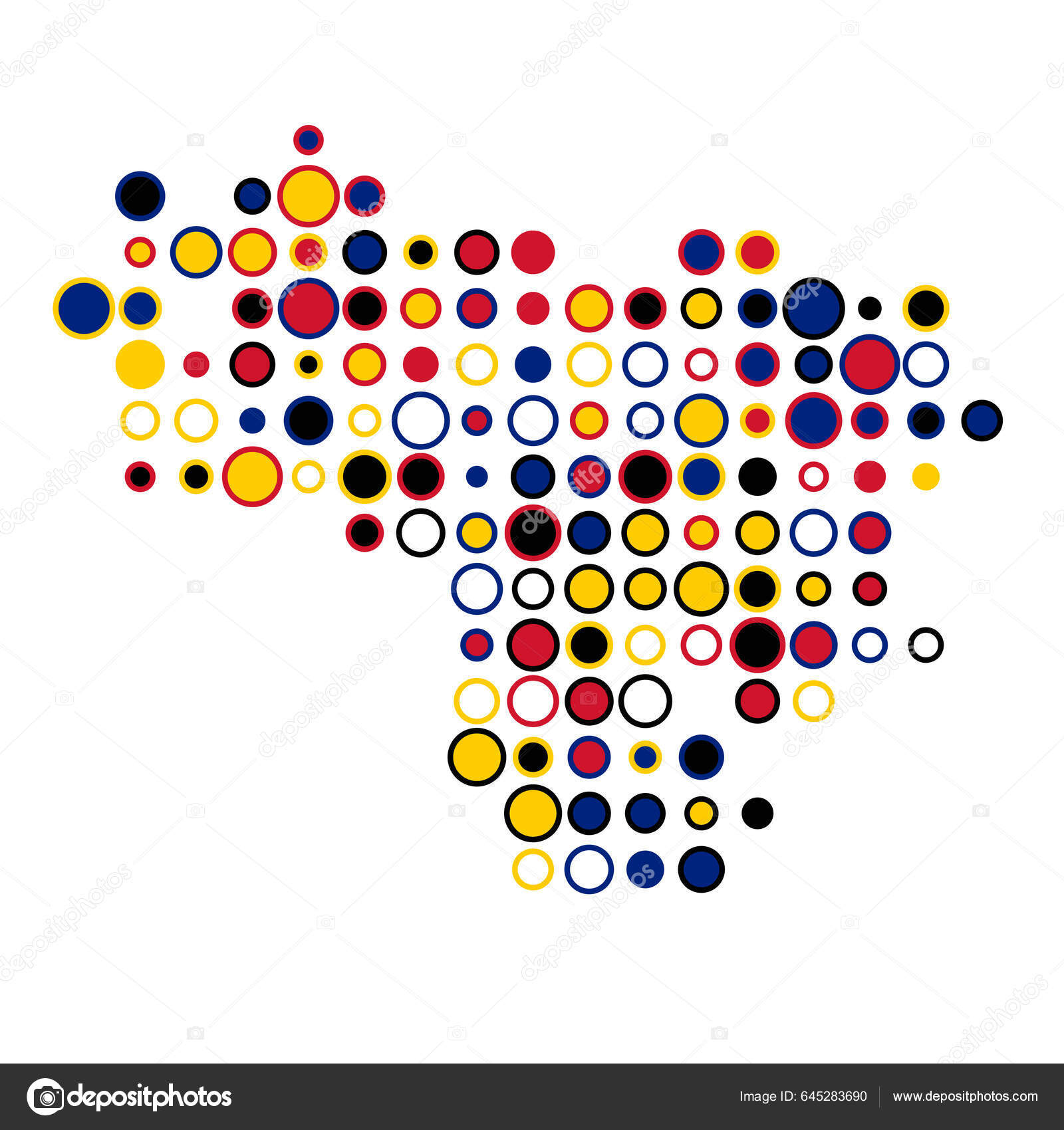 Venezuela Silhouette Pixelated Pattern Map Illustration Stock Vector by ...