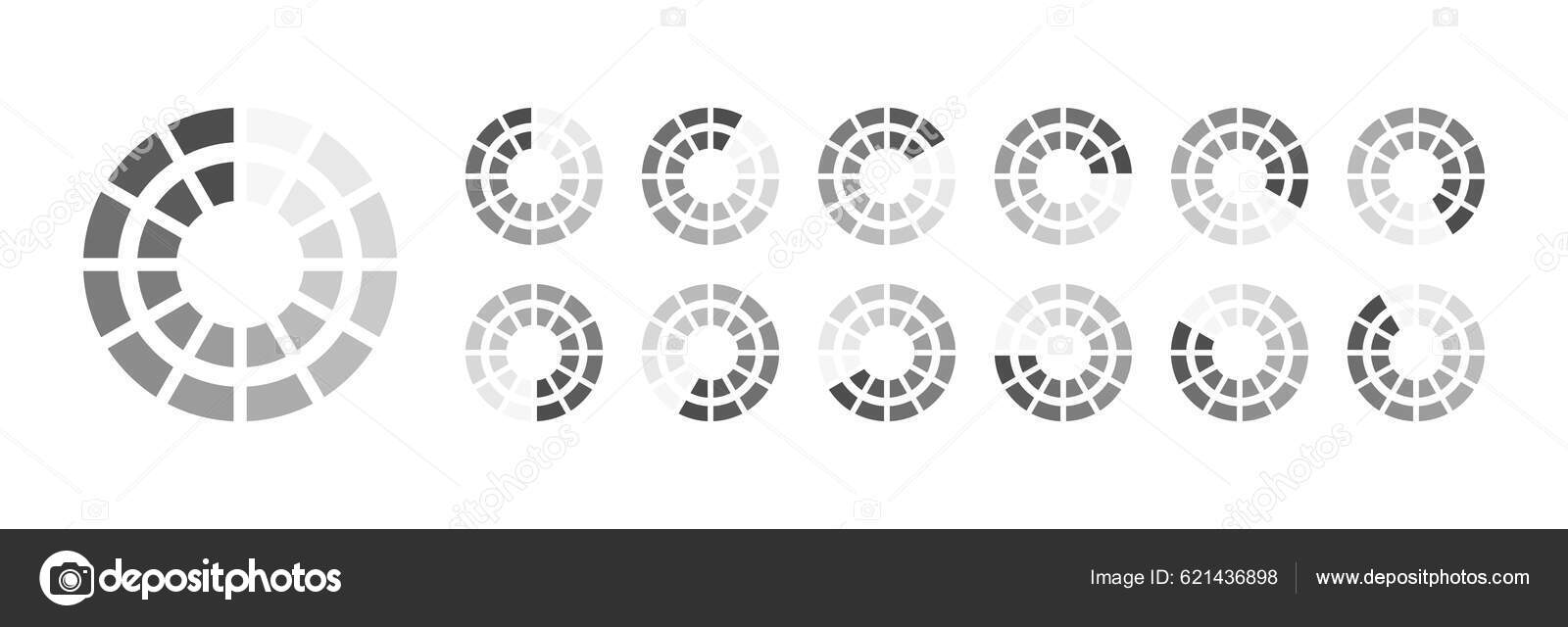 Circular Loading Buffering Icons Vector Video Ready Animation Gif All ...
