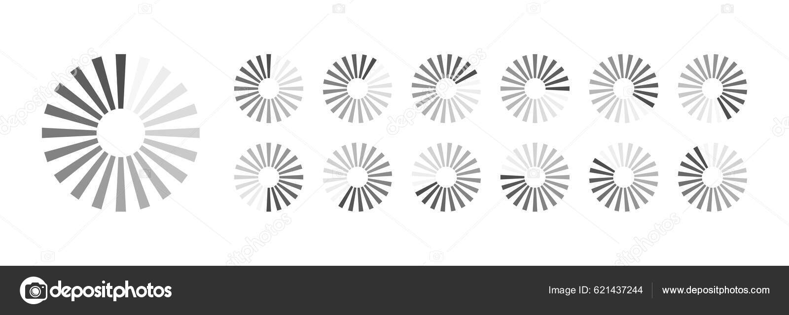 Circular Loading Buffering Icons Vector Video Ready Animation Gif All ...