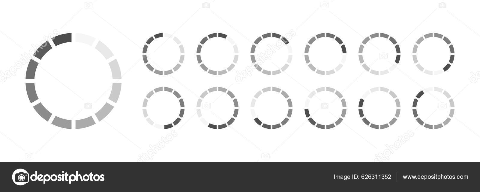 Buffering Iconos Carga Circular Vector Video Ready Animation Gif Todos Vector de stock por ...