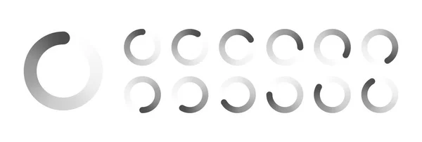 Circular Loading Buffering Icons Vector Set Video Ready Animation Gif ...