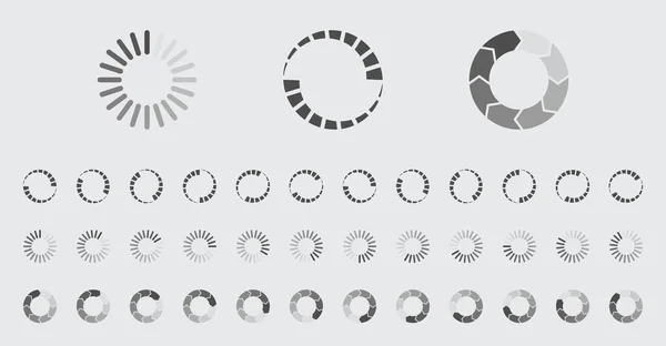 Circular Loading Buffering Icons Vector Set Video Ready Animation Gif ...