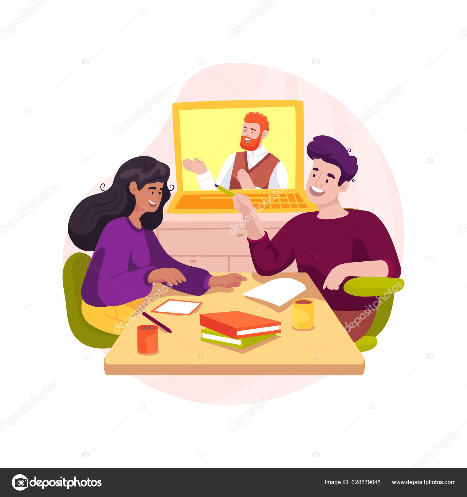 Online Video Course Isolated Cartoon Vector Illustration Online Video ...