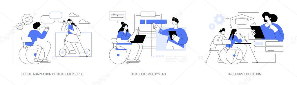 Entorno social concepto abstracto vector ilustración conjunto ...