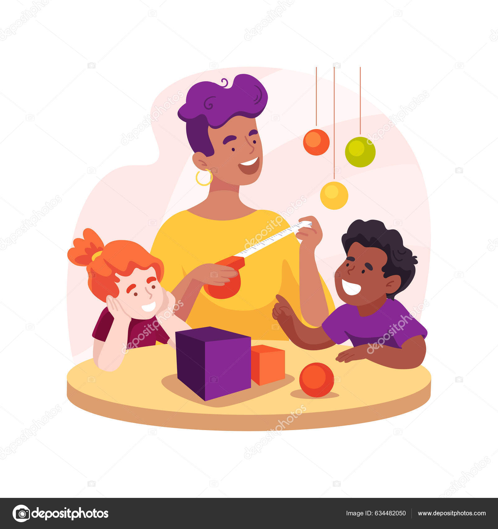 Measure Compare Objects Isolated Cartoon Vector Illustration Learn ...