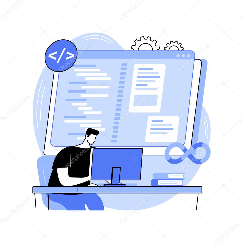 Collaborative framework isolated cartoon vector illustrations. Man ...