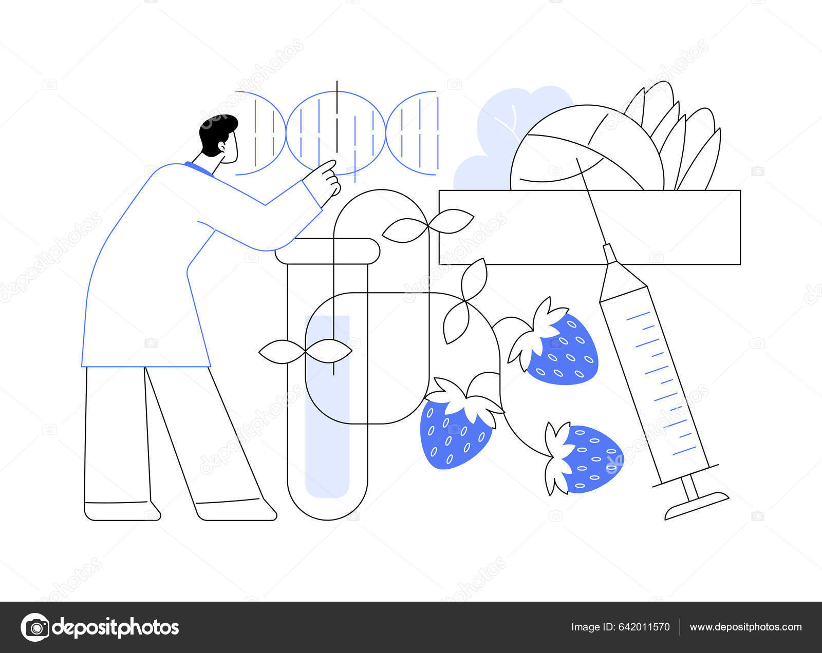 Genetically Modified Plants Abstract Concept Vector Illustration ...