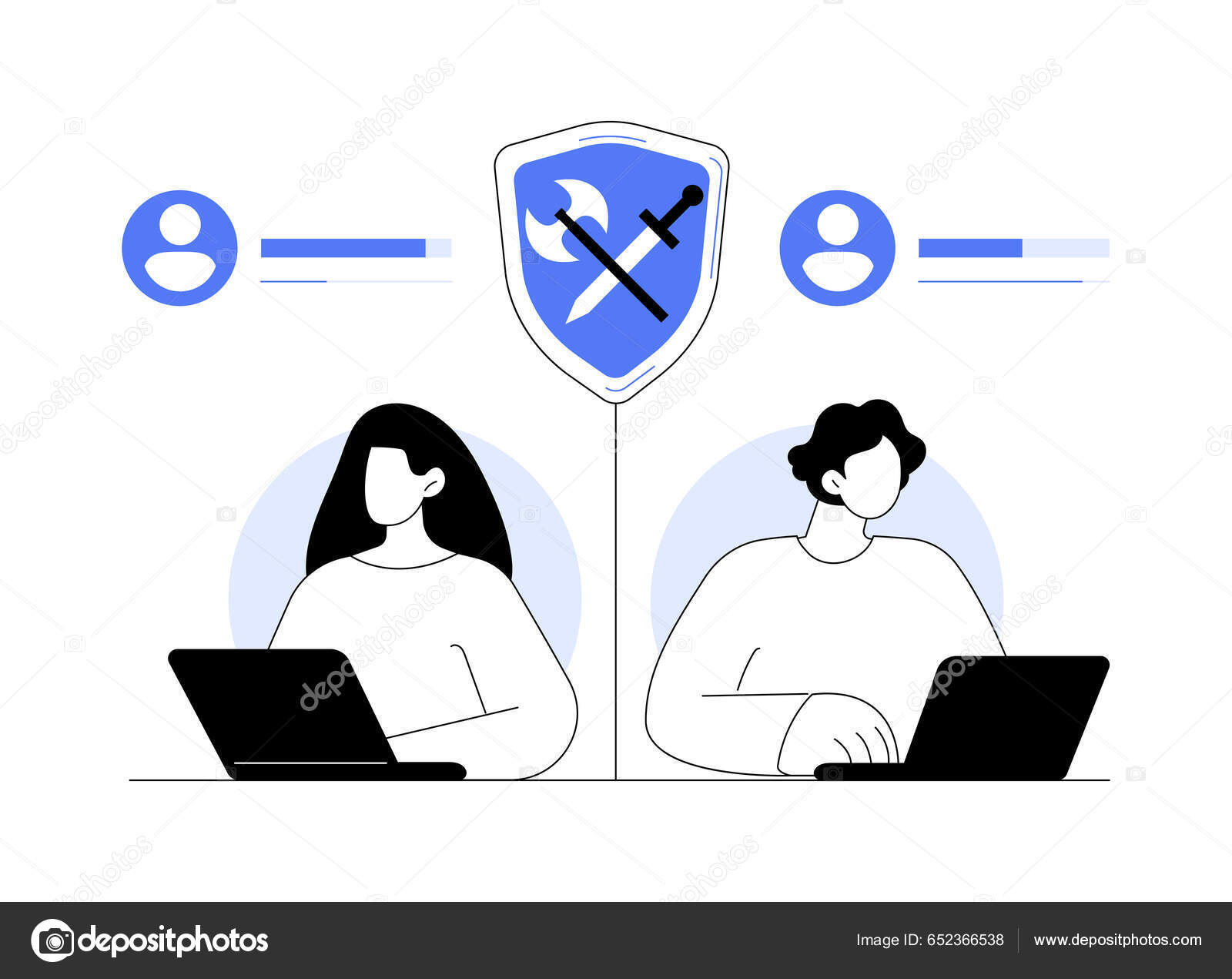 Mmorpg Abstract Concept Vector Illustration Browser Mmorpg Massive ...