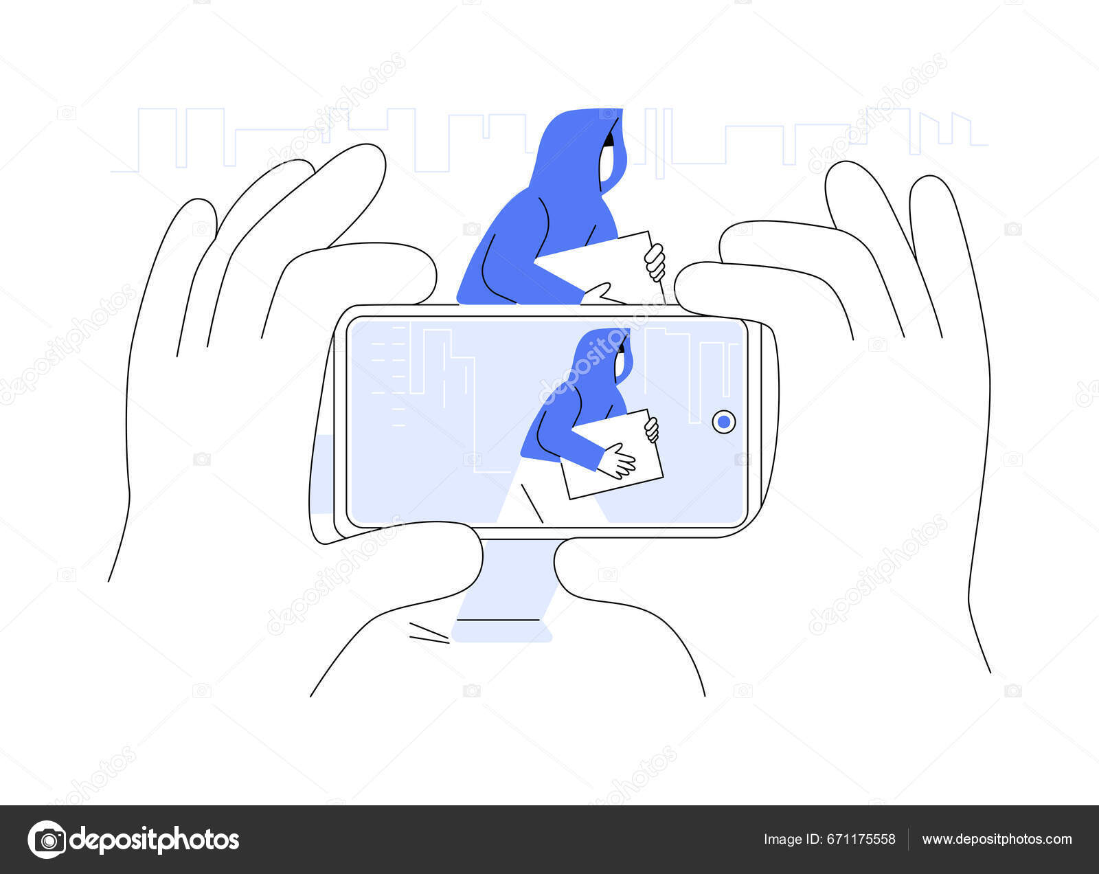 Broadcasting Evidence Abstract Concept Vector Illustration Internet ...