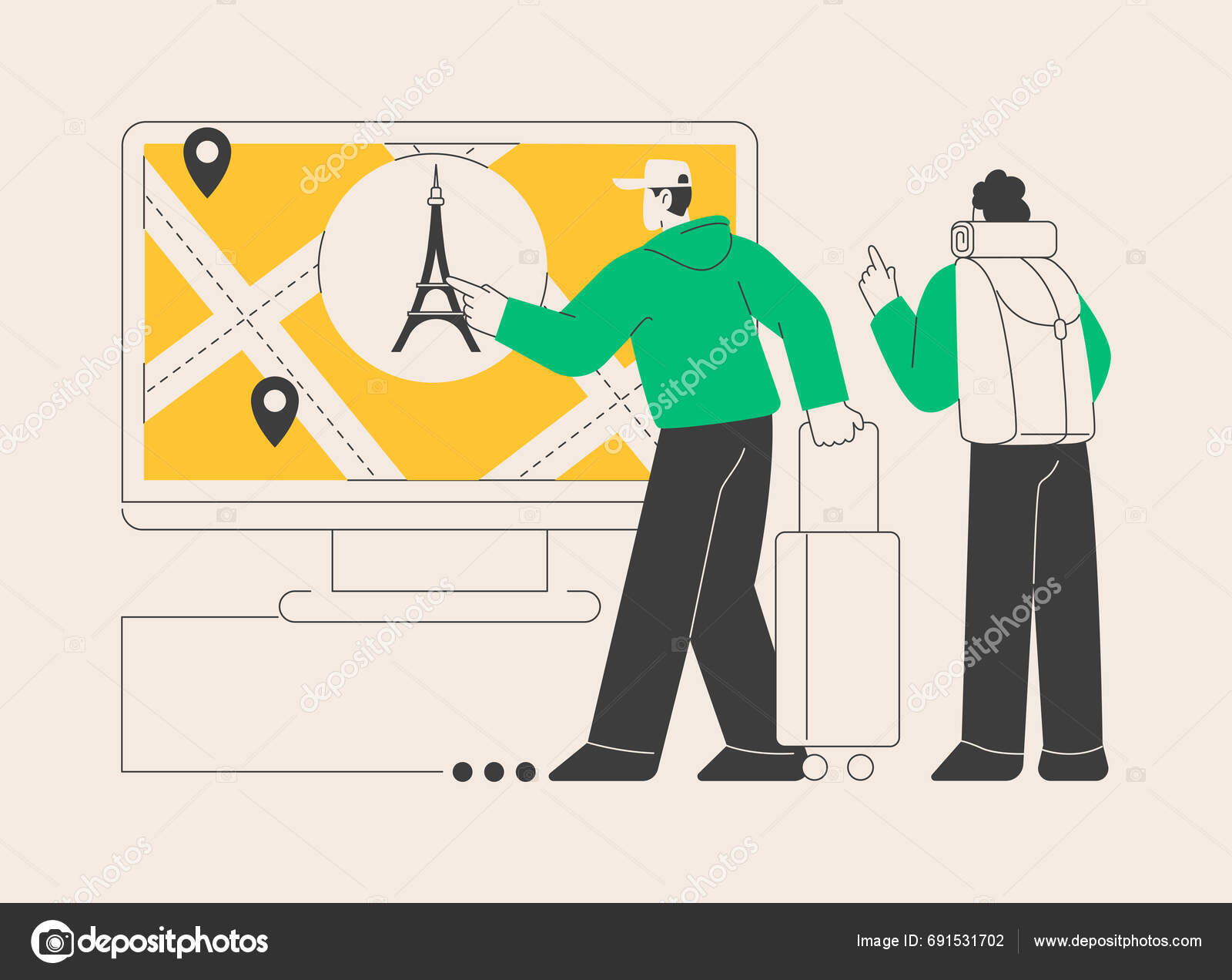 Smart Tourism System Abstract Concept Vector Illustration Digital ...