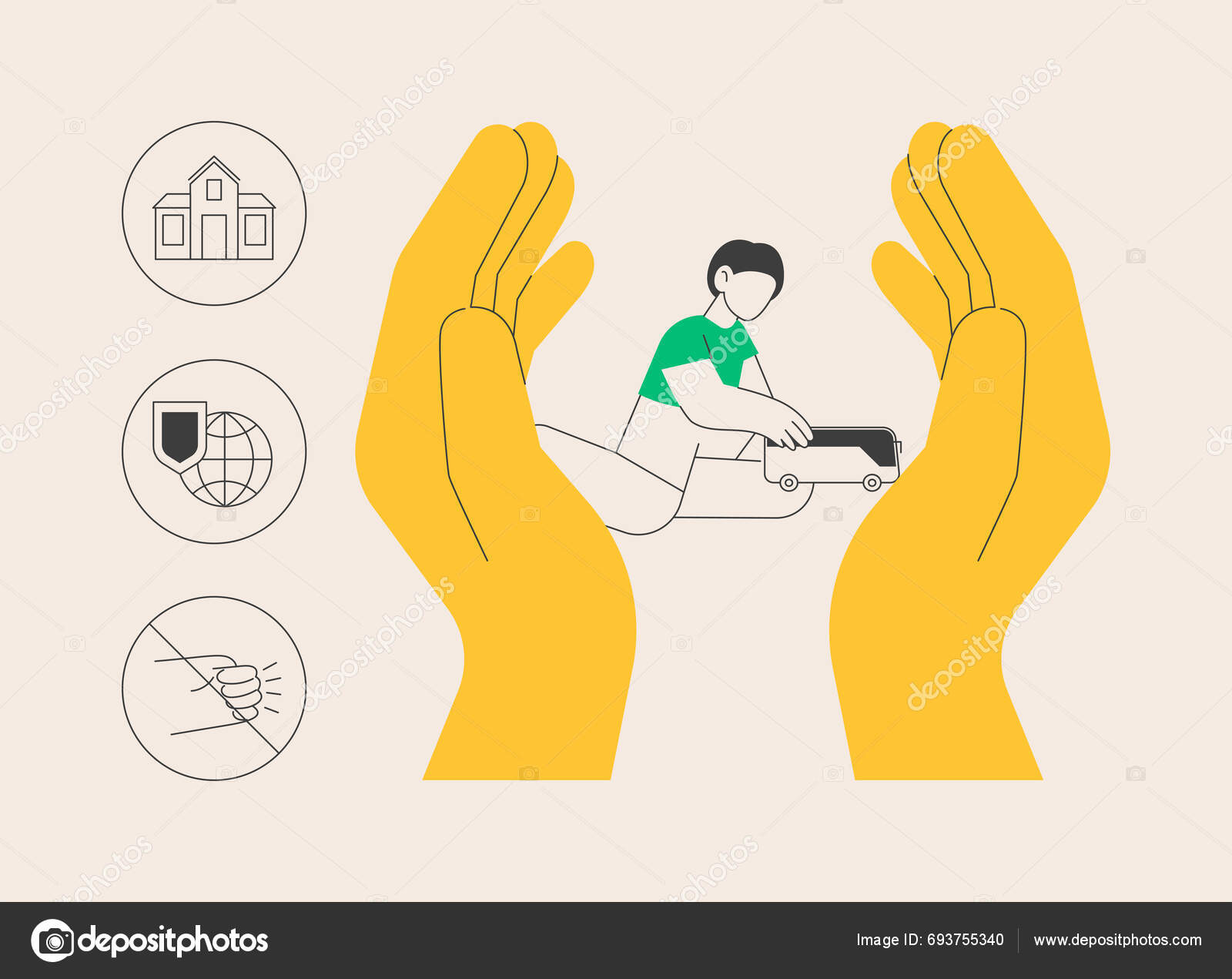 Child Protection Abstract Concept Vector Illustration Preventing Abuse ...