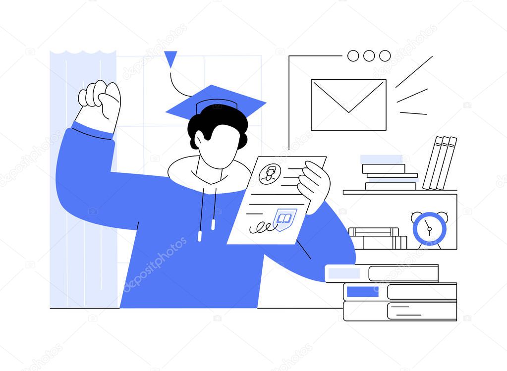 Conseguir Carta Aceptación Ilustraciones Vectoriales Dibujos Animados ...