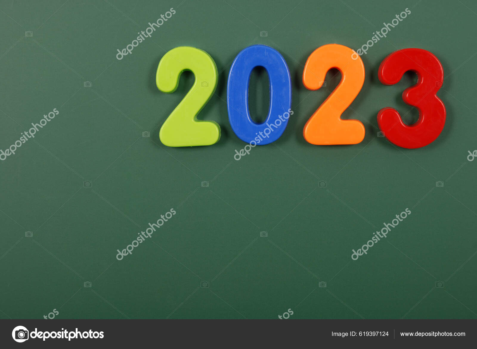 2023 Year Written Bright Plastic Magnetic Letters Stuck Magnetic Board ...