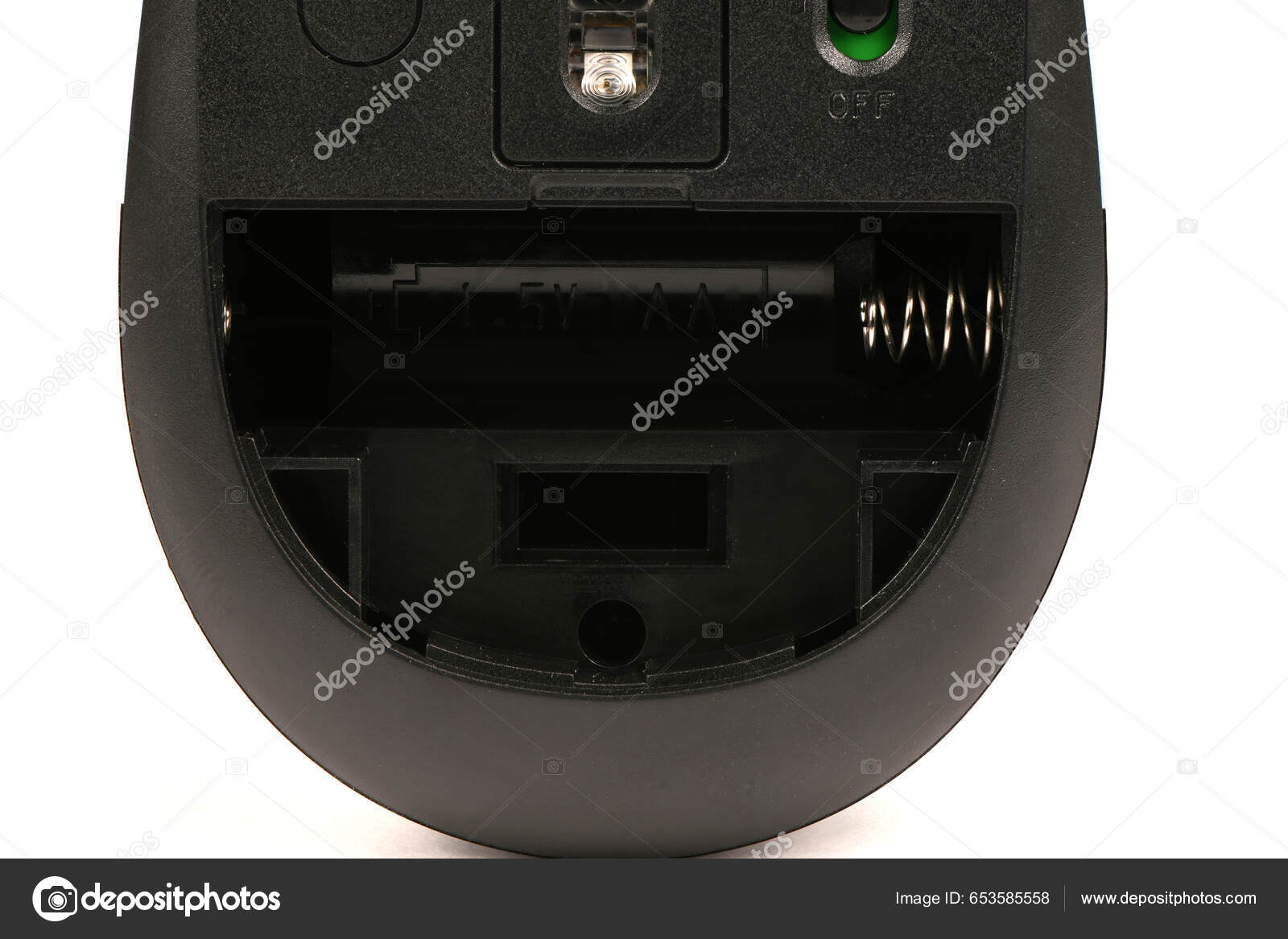 Power Supply Compartment Wireless Computer Mouse Extrem Close High ...