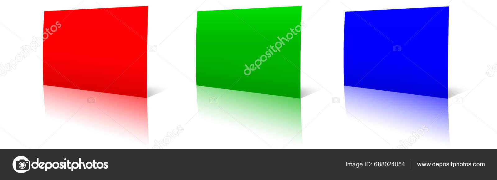 Three Business Cards Template Red Green Blue Rgb Presentation Layouts ...