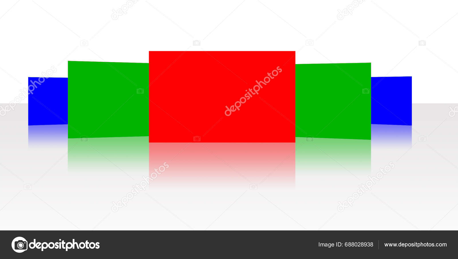 Rgb Insert Report Screenshoot Blank Template Red Green Blue Rgb — Stock ...