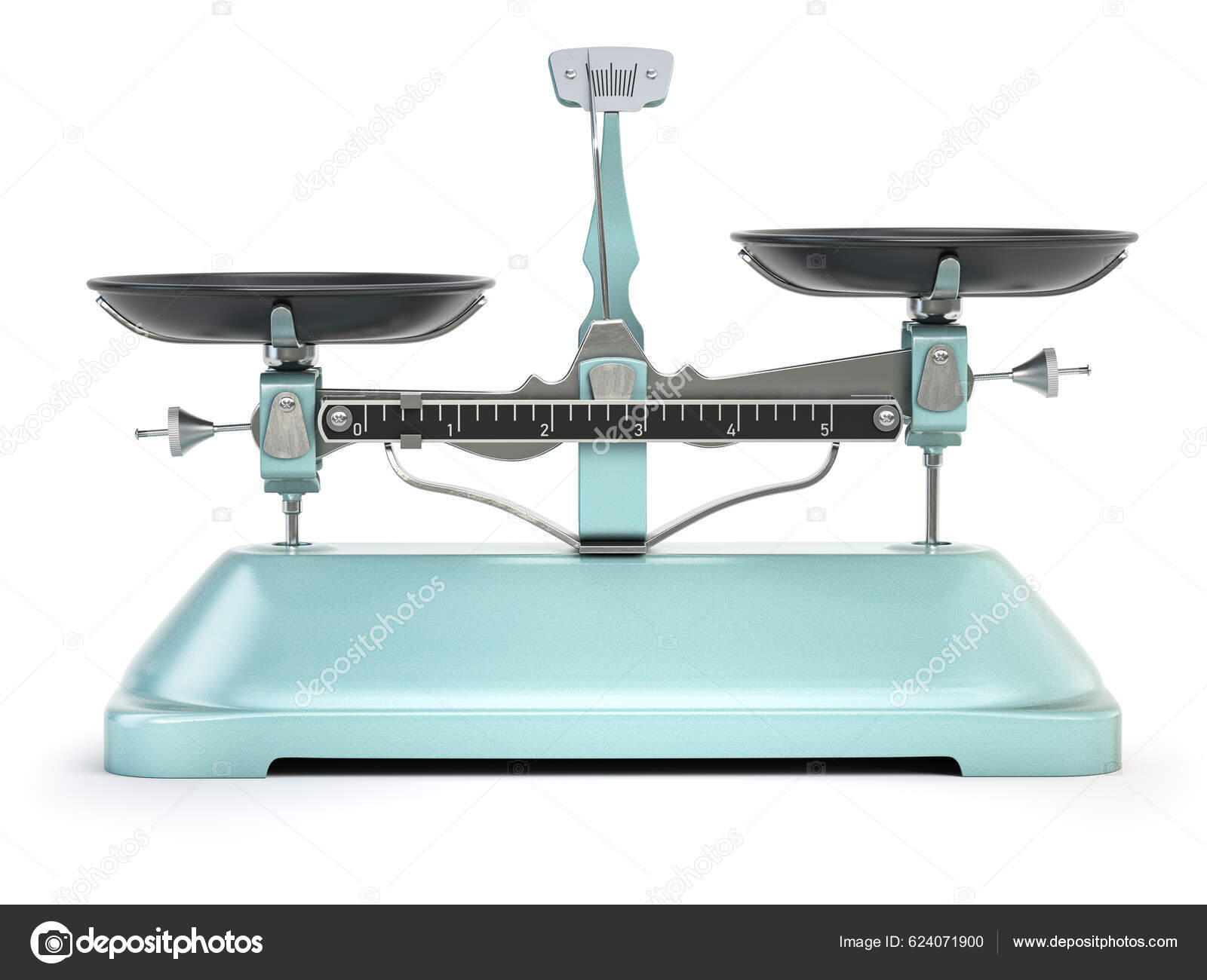 Balance Scales Isolated White Background Illustration Stock Photo by ...