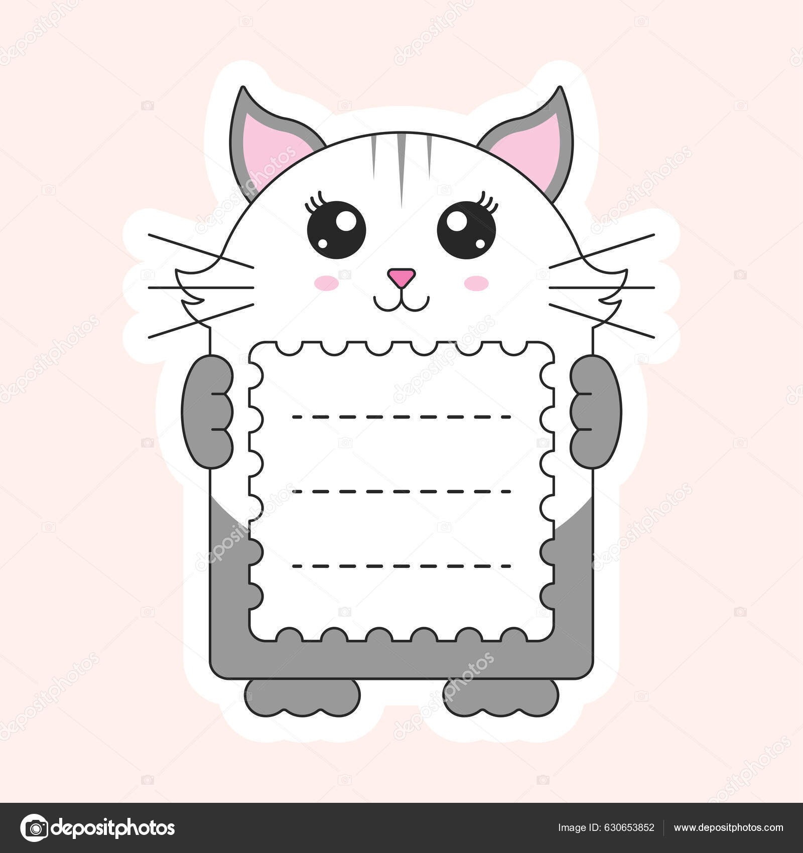 Marco Lindo Historieta Del Mapache Etiqueta Del Cuaderno Sobre Fondo ...