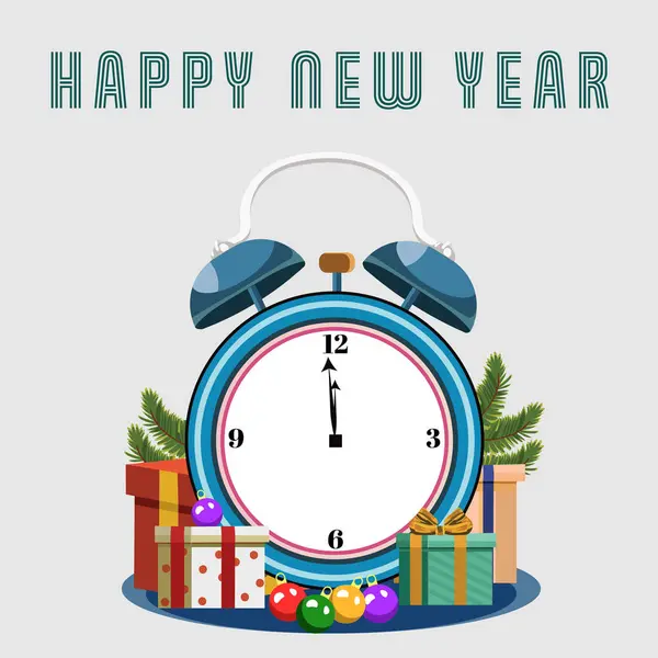 New years clock Vector Images | Depositphotos