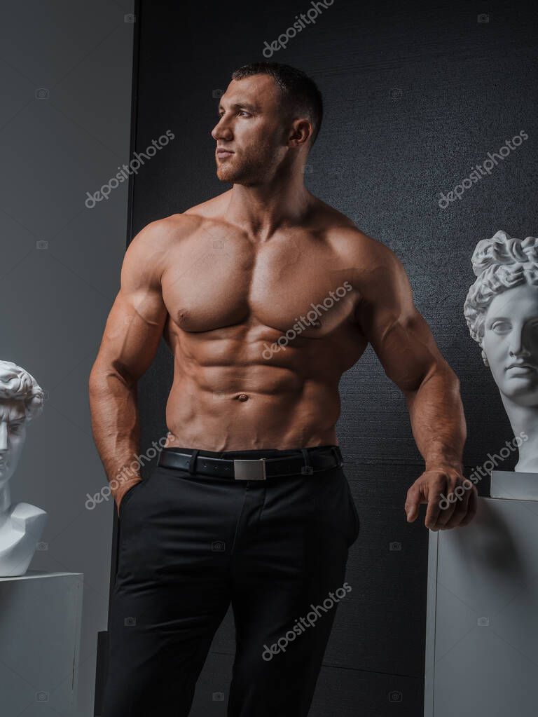 Retrato de un hombre robusto con una apariencia modelo bien arreglada ...